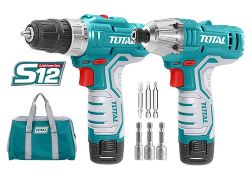 TOTAL Power Tools Lithium-ion cordless 2 pcs combo kit TKLI1201