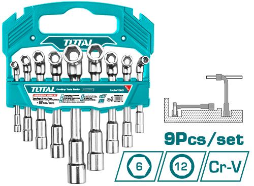 TOTAL Hand Tools L-angled socket wrench set TLASWT0901